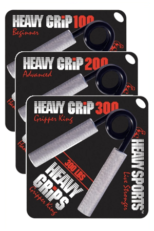 Value set of 3 Heavy Grips handgrippers for training grip strength ...